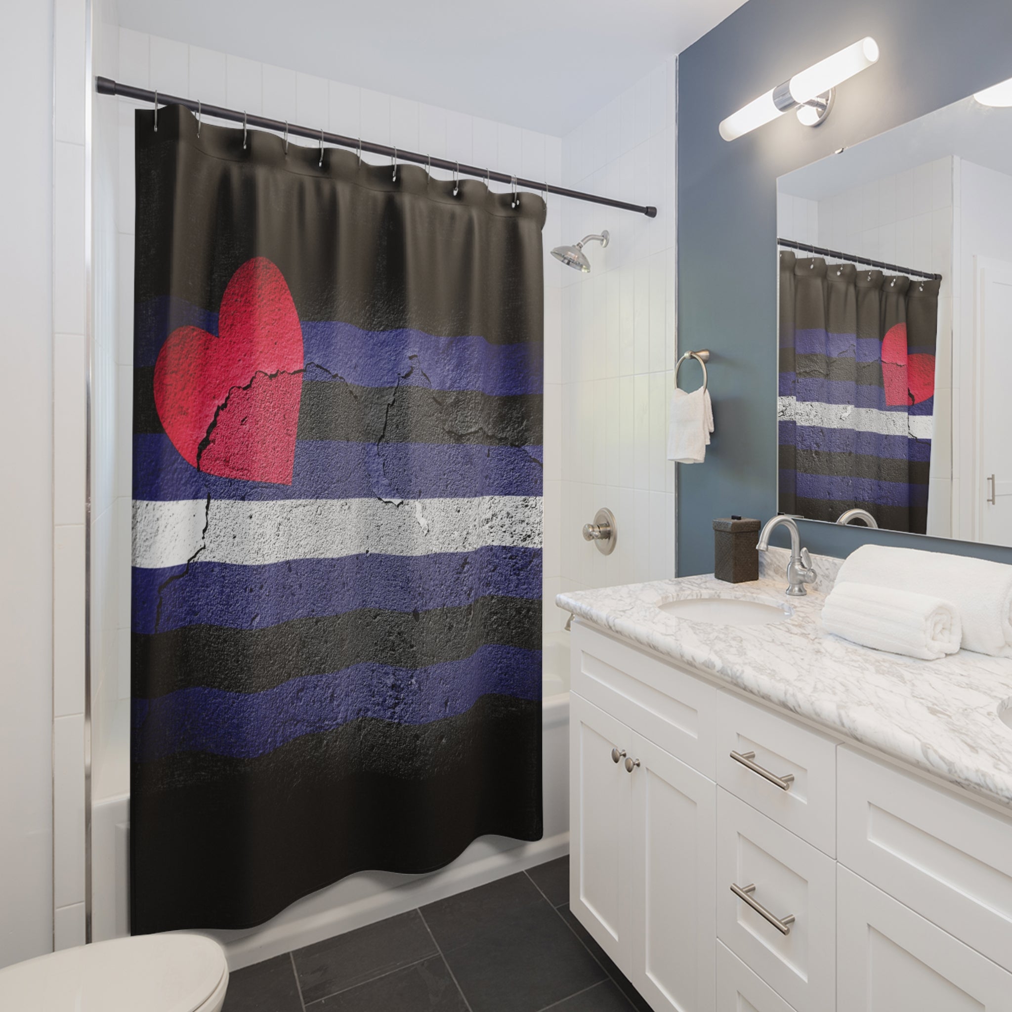 Leather Pride Shower Curtain Twisted Jezebel